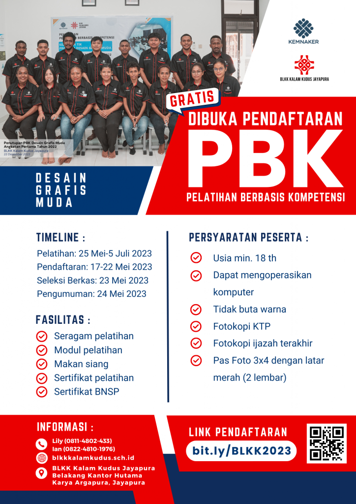 Dibuka Pendaftaran Pelatihan Berbasis Kompetensi (PBK) Desain Grafis Muda BLKK Kalam Kudus ...